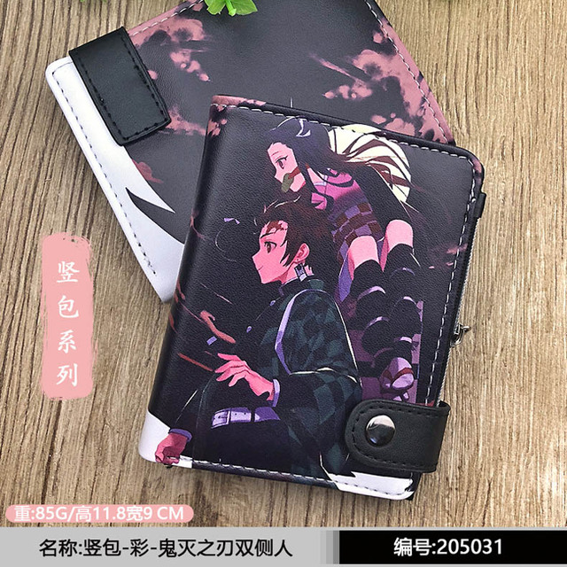 Anime Demon Slayer Soft Button Wallet Tomioka Giyuu Zipper Coin Card ...