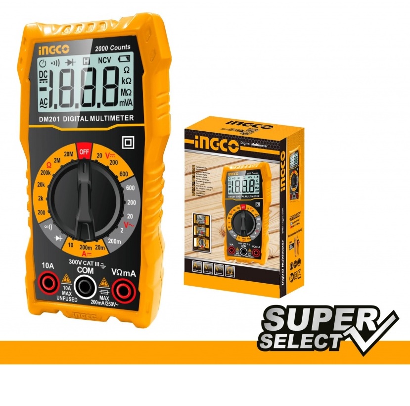 Ingco Digital Multimeter 200V Tester Meter | Daraz.pk