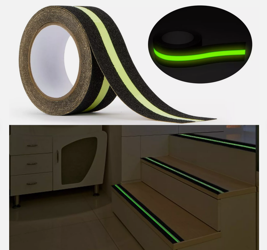 Anti Skid Tape with Glow in The Dark, Heavy Duty Stair Safety Strips ...