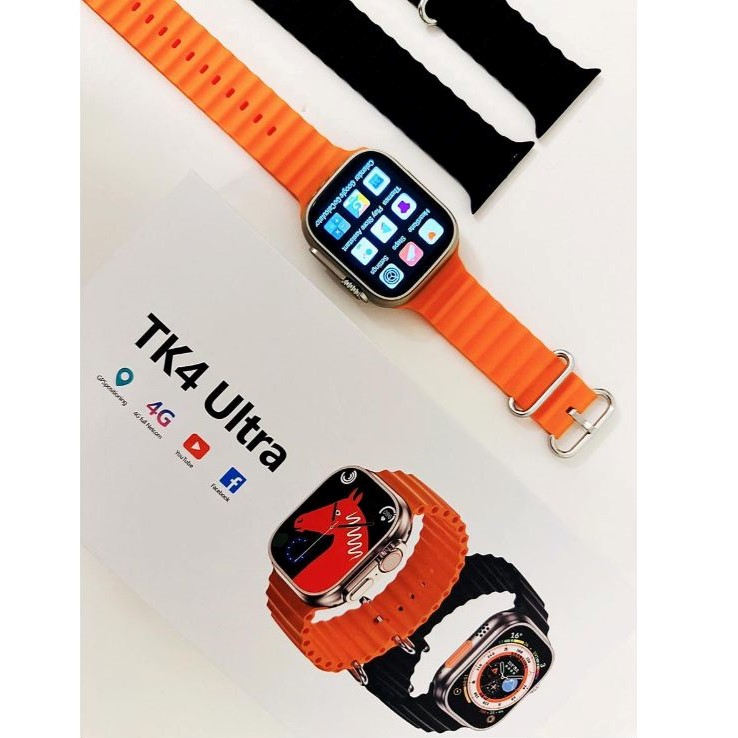 TK4 Ultra Smart Watch with 4G Sim amoled display 4/64 gb 4g sim | Daraz.pk