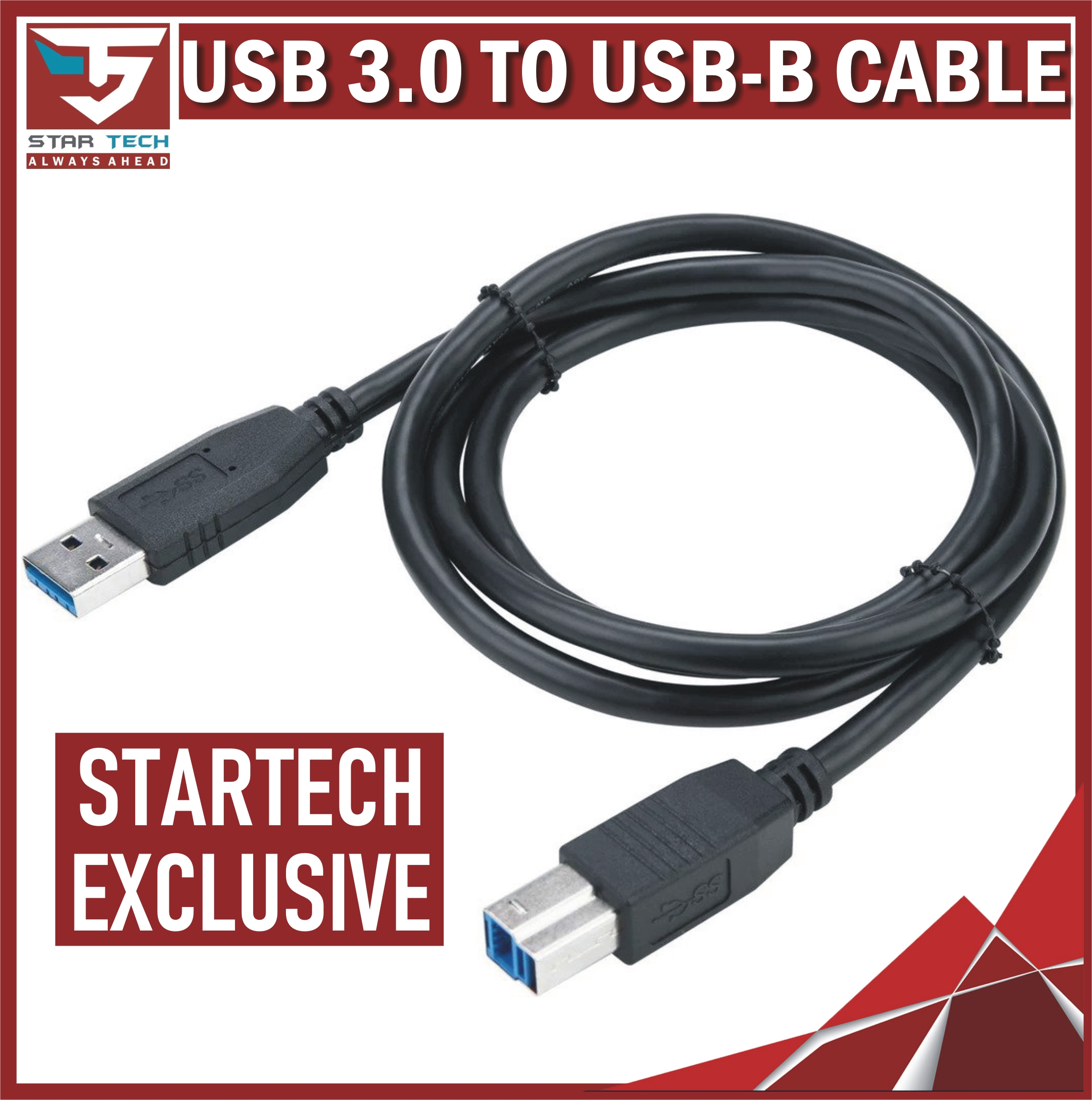 BRANDED USB 3.0 Type A to B Cable - USB Cable 6 Feet USB Type A Male to ...