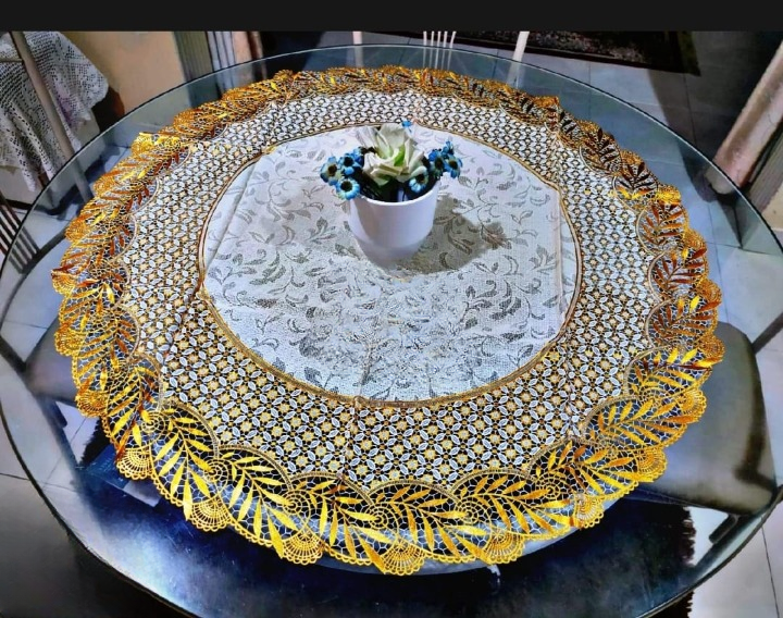 Multi color net center table cover (28x28) Round inches - Center Table ...