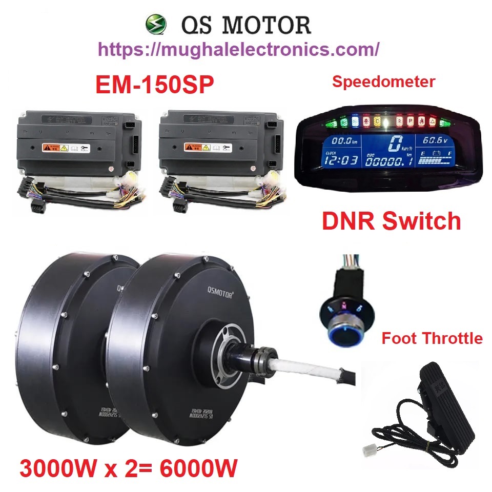 QS Motor E-Car Electric Car Hub 3000W Motor Controller Throttle QS ...