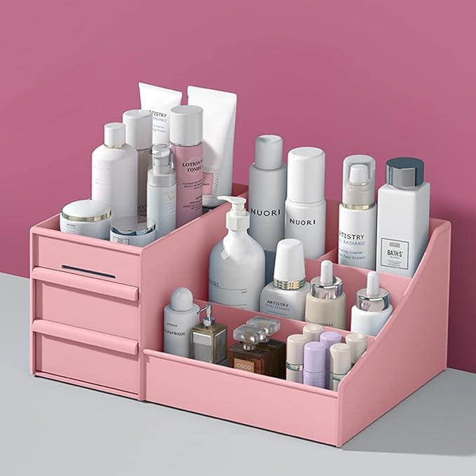 Plastic Makeup Storage Box Cosmetic Organizer Jewelry Box Small Drawer ...