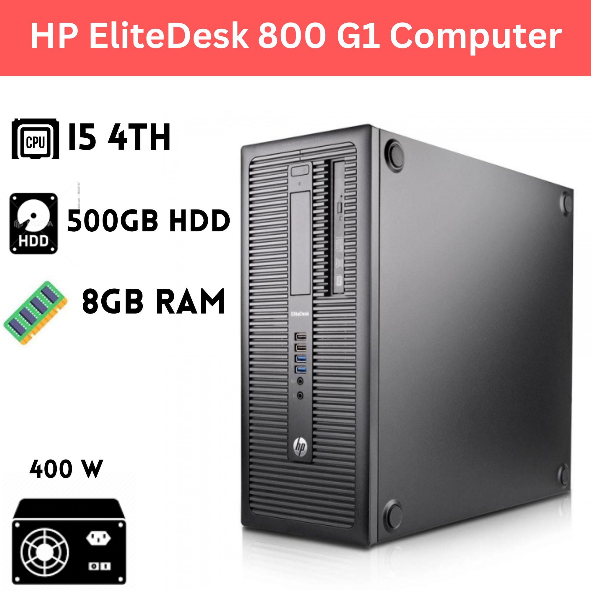 HP G1 800 Gaming PC - Intel Core i5 4th generation, 8GB RAM, 500GB HDD ...
