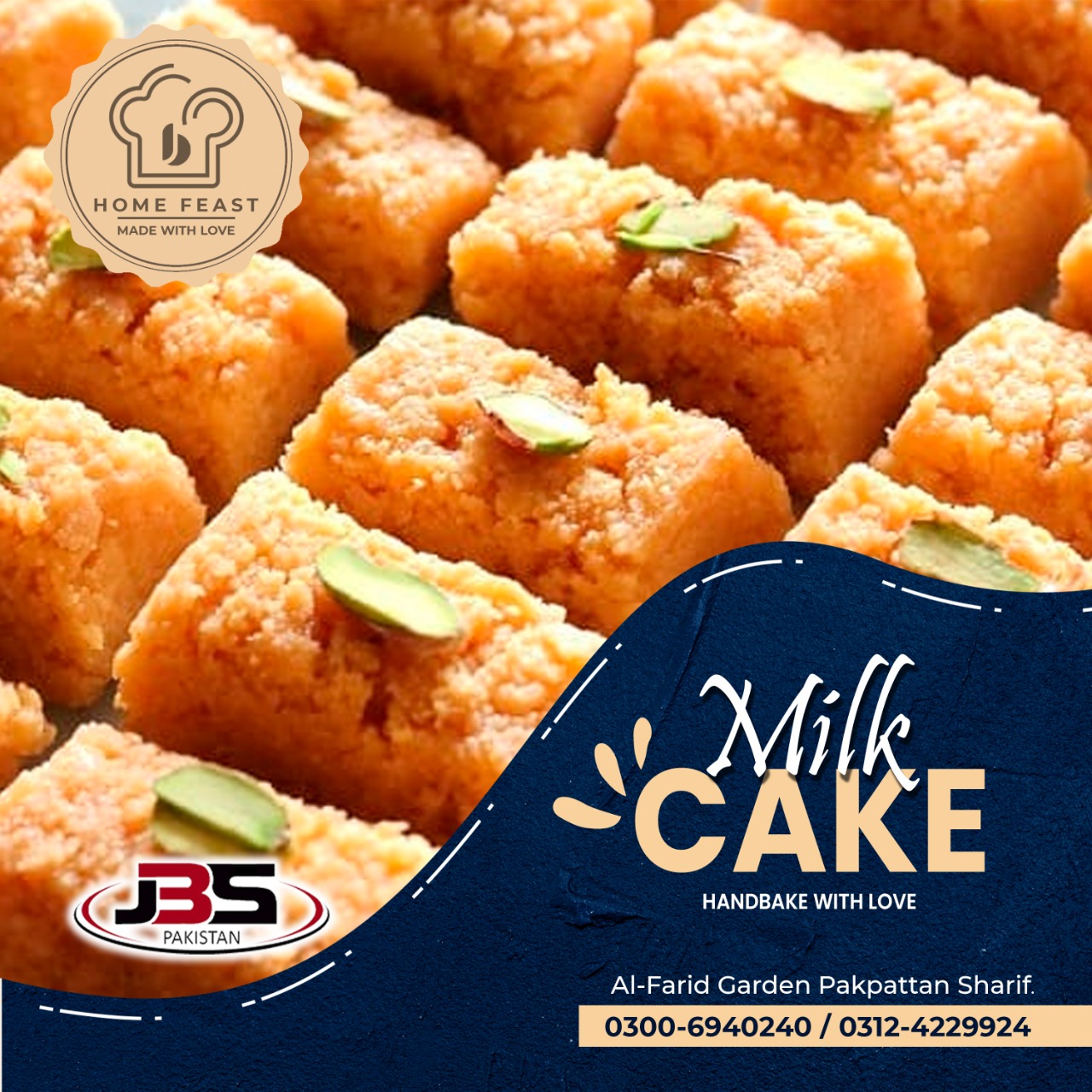 Milk Cake - Akroat Ka Halwa - 0.5 Kg - Home Made Feast (jbs Store ...