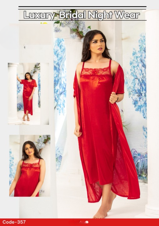 Sexy 2-Piece Nighty Set for Women – Gown & Inner, Bridal Nightwear ...