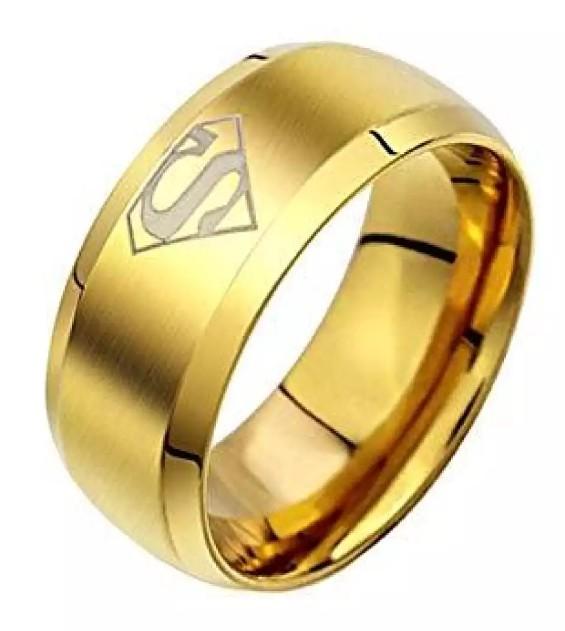 Ring Men Titanium gold super Man | Daraz.pk