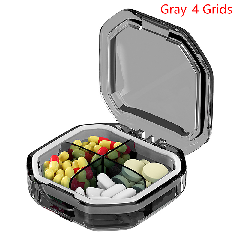 4/6 Grids Medicine Pill Storage Box Portable Travel Pill Case Vitamin ...