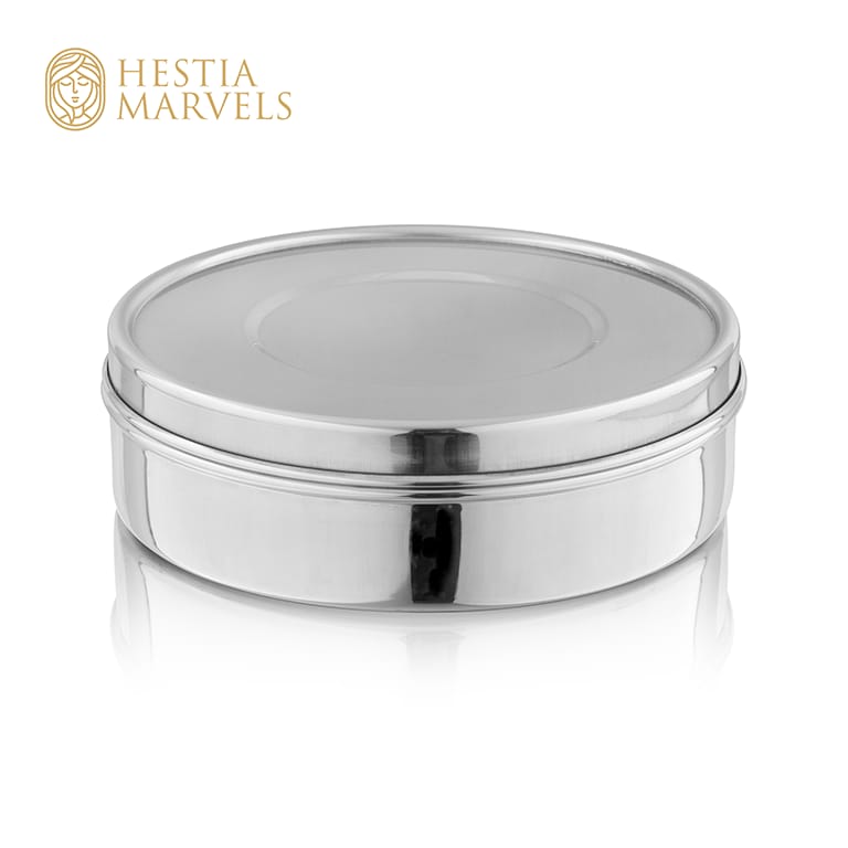 Flat Shape Stainless Steel Kitchen Storage Box With Flat Steel Lid ...