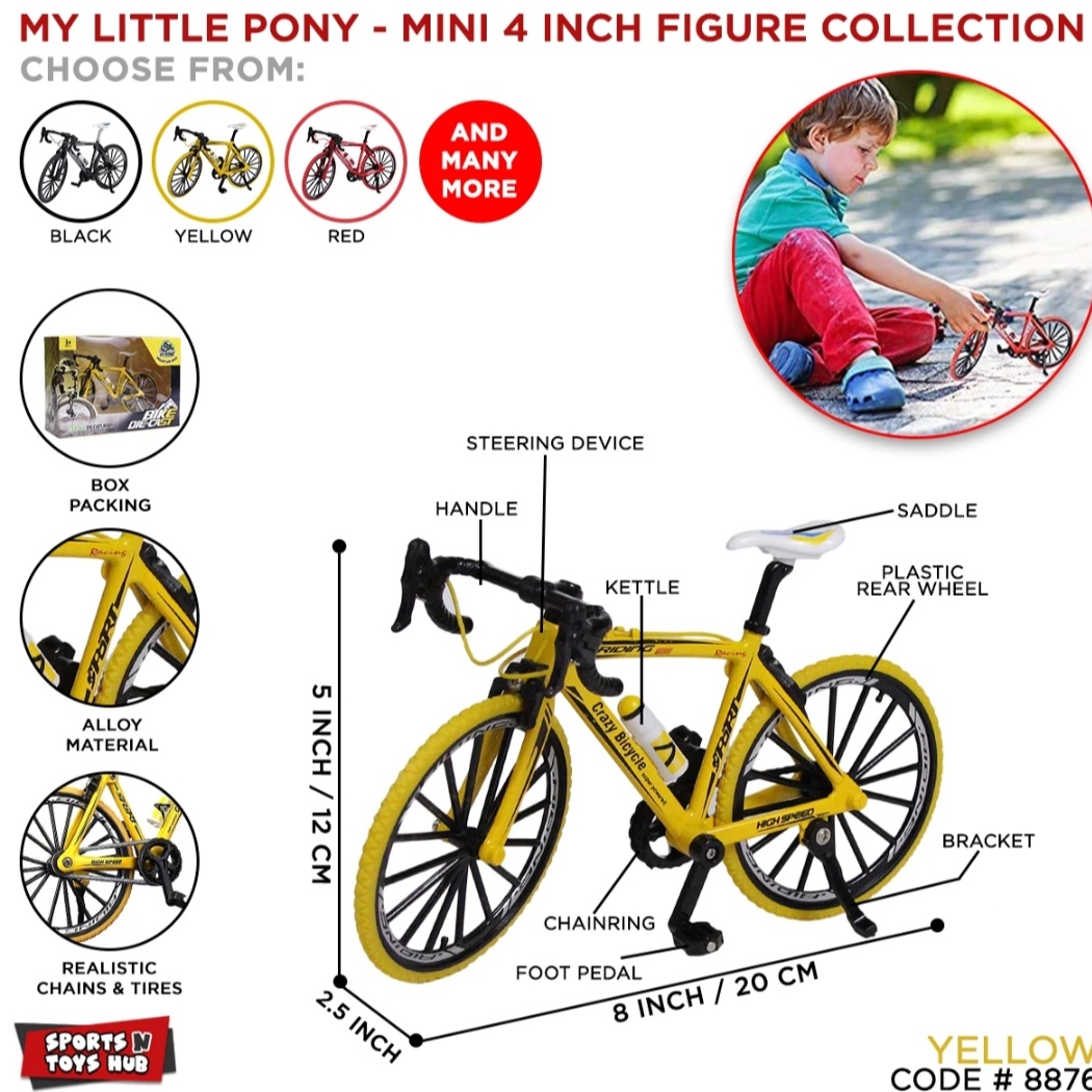 01 Pc With Box Diecast Metal Bicycle Road Bike Model Cycling Toys For ...