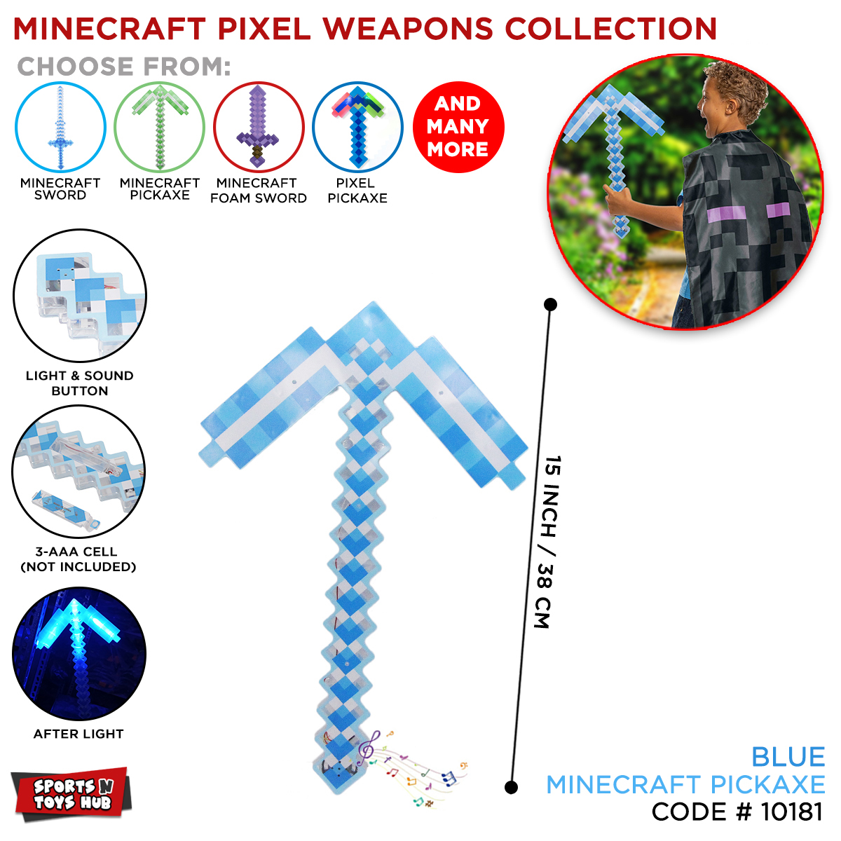 Minecraft Swords Collections, Diamond Enchanted Pickaxe Child Boys ...
