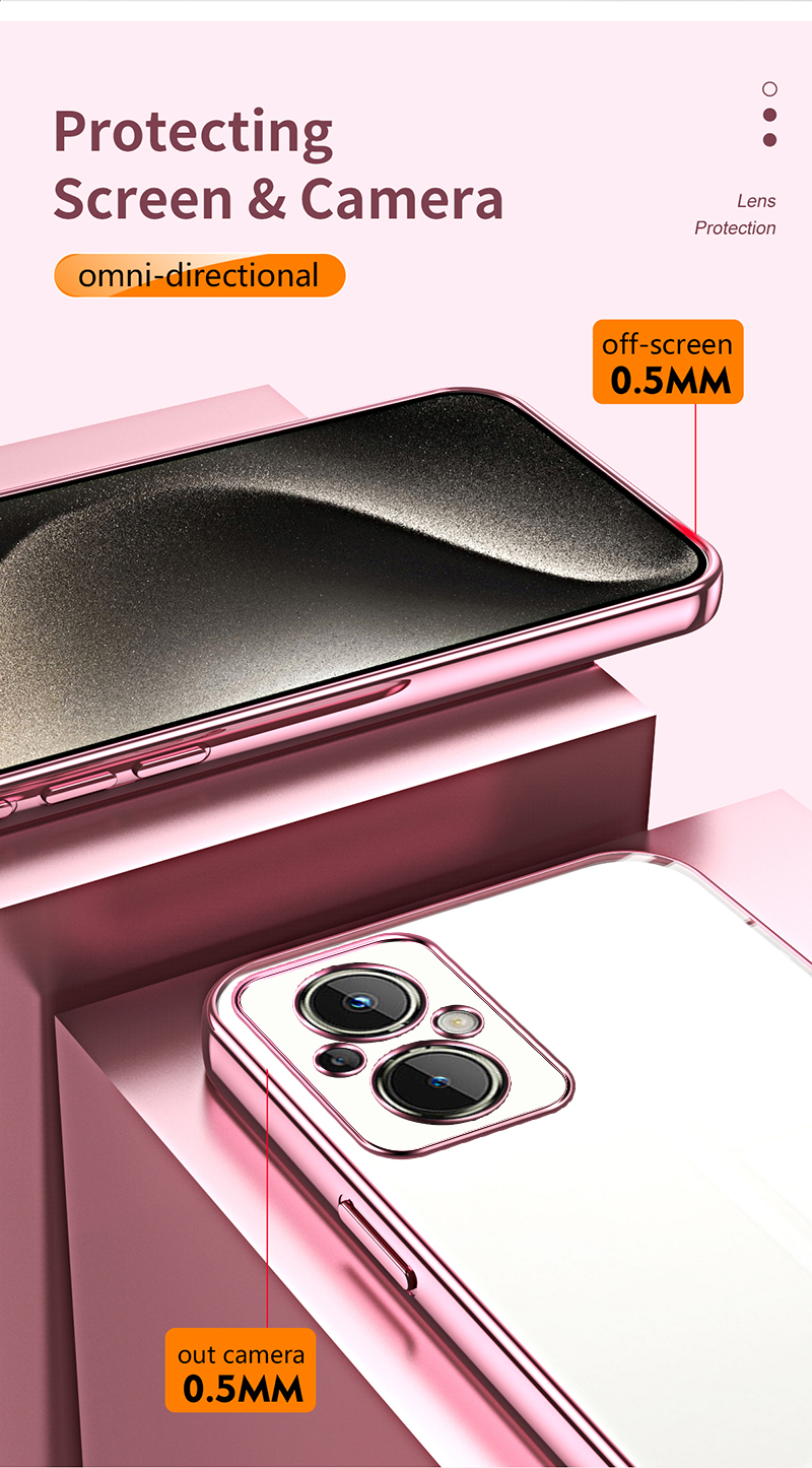 For OnePlus Nord N20 5G Phone Case, Transparent Plating Soft Silicone ...