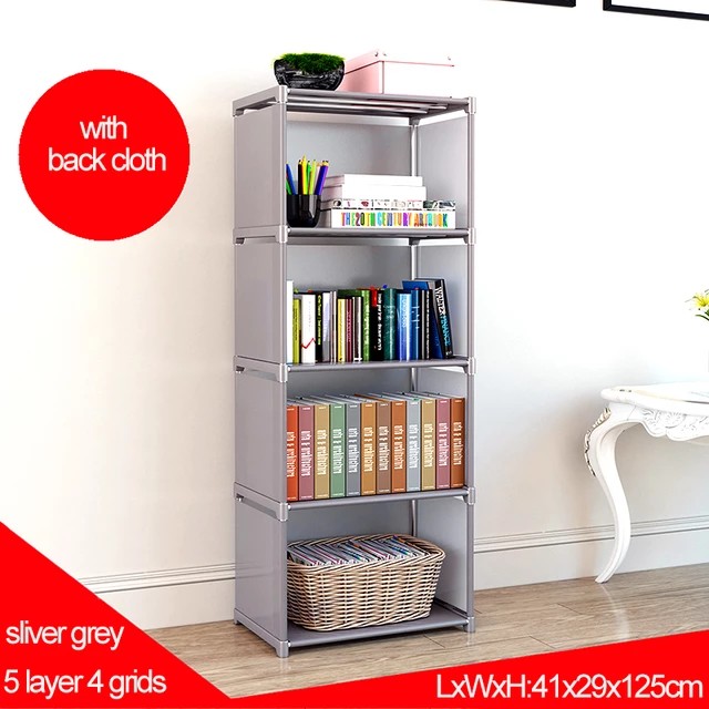 Competitive Price Thickened Book Rack Shelf Portable Metal Book Shelves ...