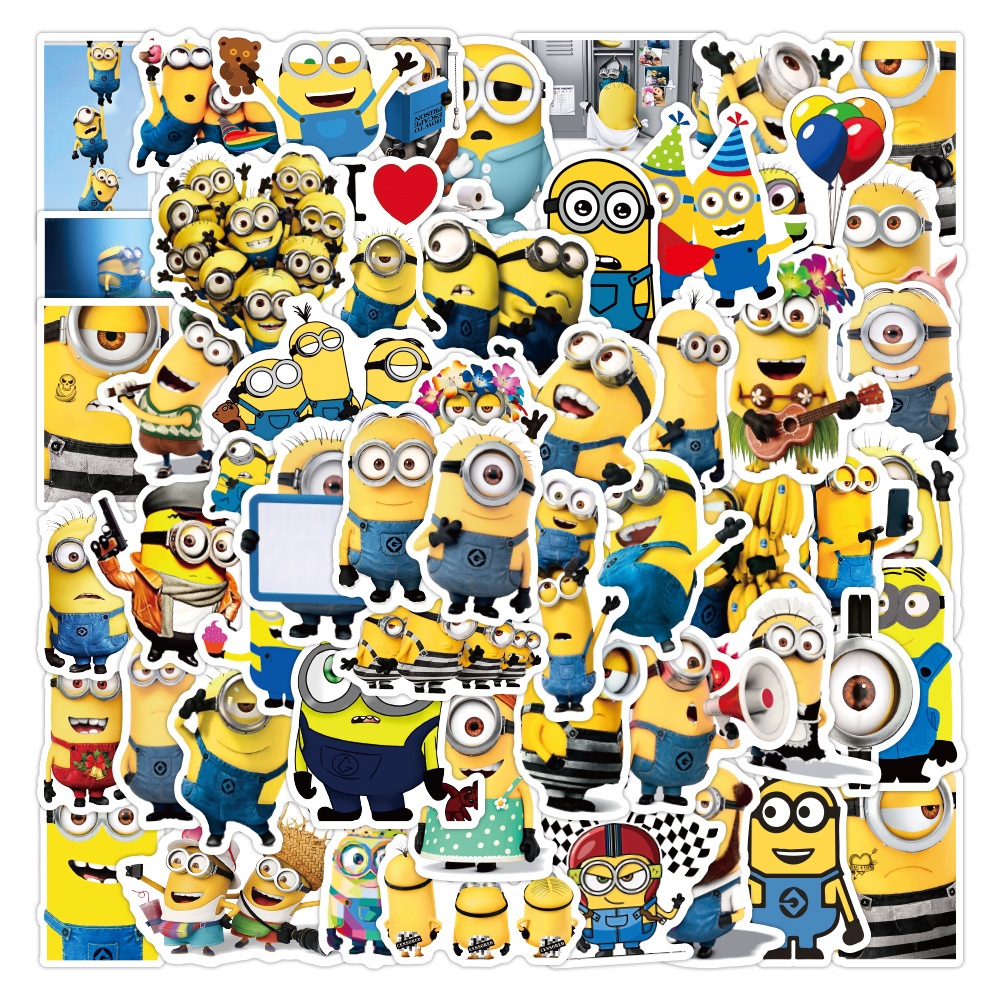 50pcs/Pack Cute Cartoon Minions Stickers Despicable Me Waterproof ...