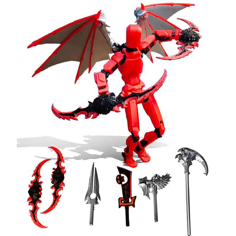 T13 Action Figure Eridan Six Winged Angel T13 Dummy Robot 3D Printed ...