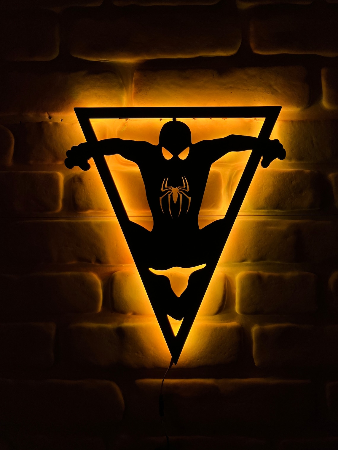 Spider-Man 3D LED Wall Lamp - 7mm Thick Superhero Night Light for Kids ...
