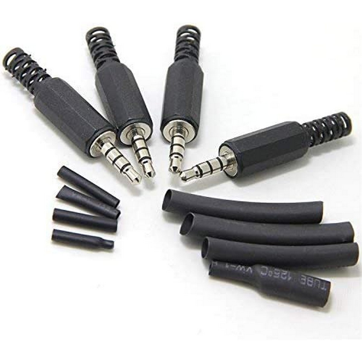 Ancable Replacement 4-Pack TRRS Male Plug 4 Pole 1/8" 3.5mm Solder Type ...