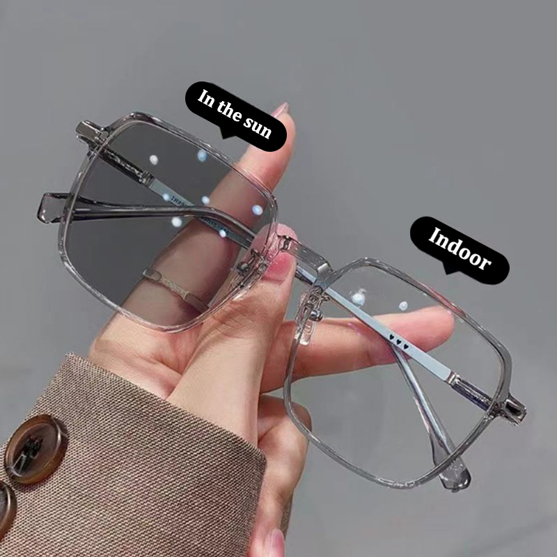 New Photochromic Glasses Men Women Color Changing Eyeglasses Anti UV ...