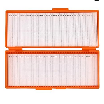 Plastic Microscope Slides Box 50pcs Pathological Slides Storage Holder ...