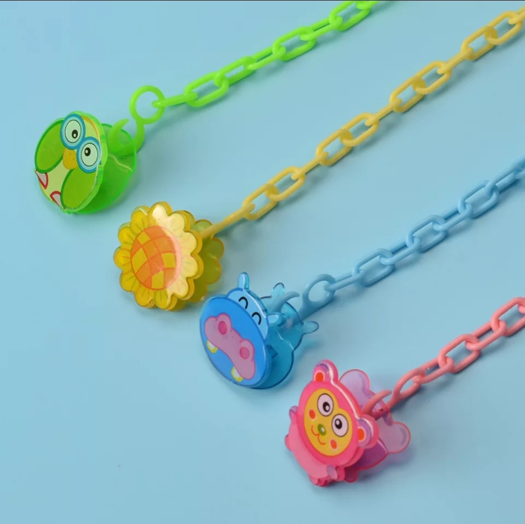 Pacifier Clips Cartoon Animals Shape Pacifier Safe PP Strap Pacifier ...