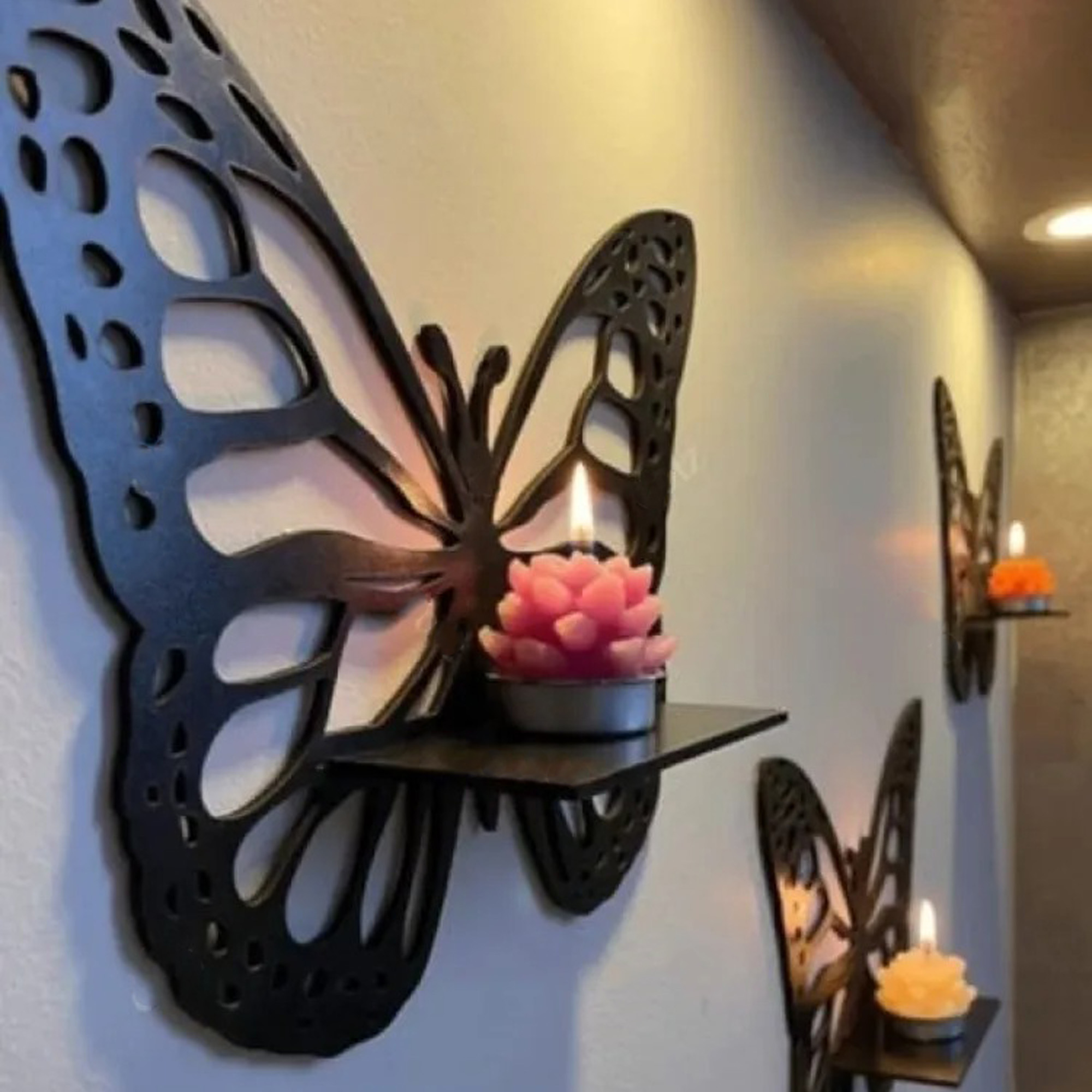 ZAVISTA Decorative Butterfly Wooden Wall Shelf | Shelves For Home ...
