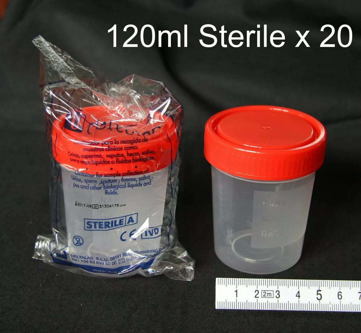 Urine Collection Container Sterile Sample Specimen Bottle Cup 120 ML ...