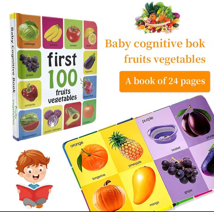 Kids Number Learning Book 1-100 – Baby Cognitive Board Book with 24 ...