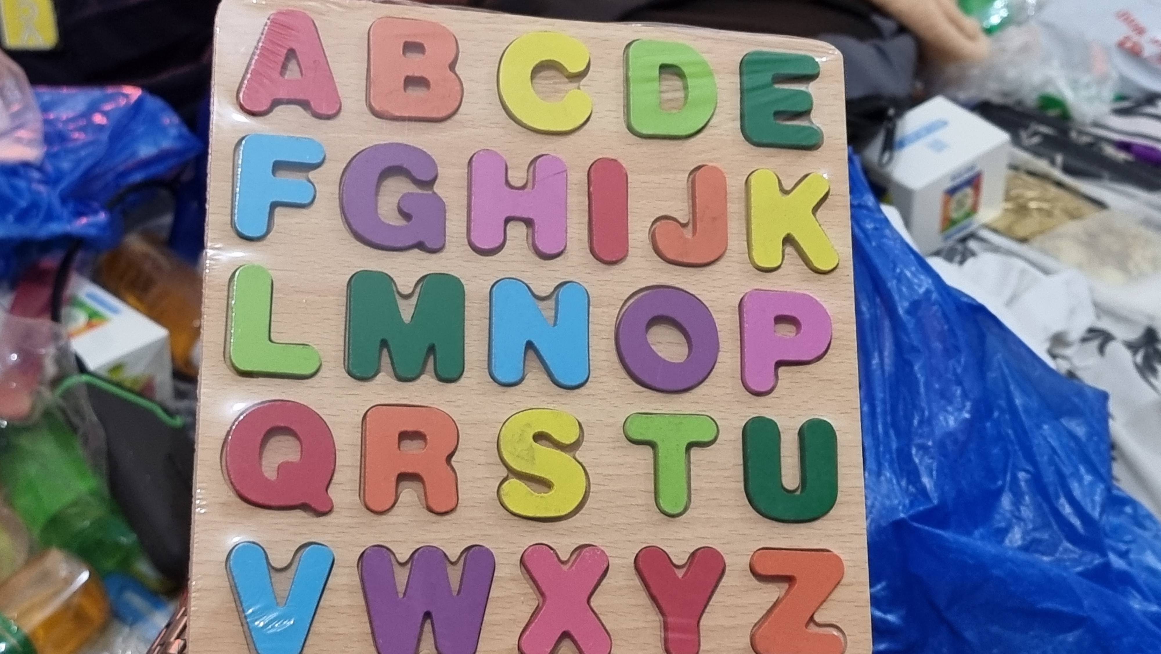 Wooden Alphabet-Puzzles – ABC Letters Sorting Board Blocks Montessori ...