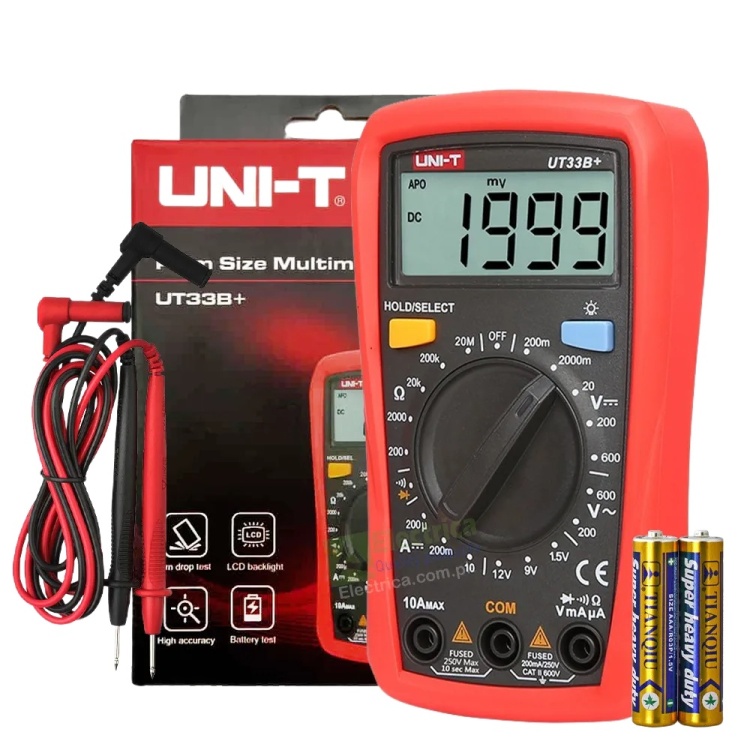 Digital Multimeter UT33B+ With Buzzer & Backlight Palm Size Digital ...