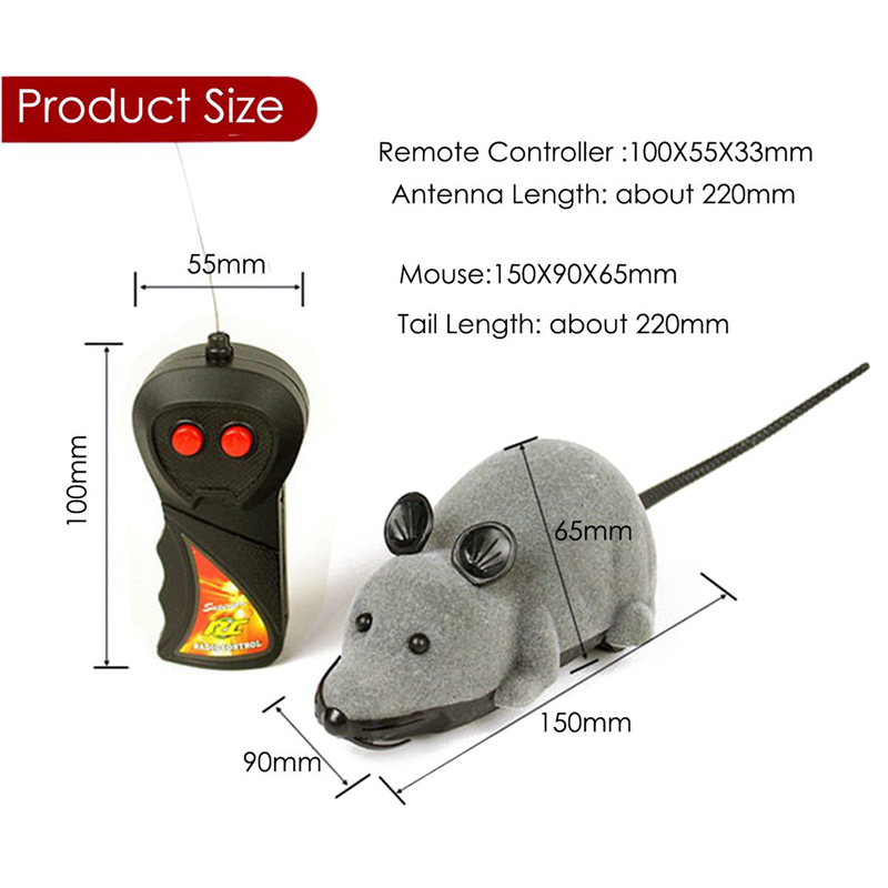 NANLIY 2X Wireless Remote Control RC Electronic Rat Mouse Mice for Cat ...