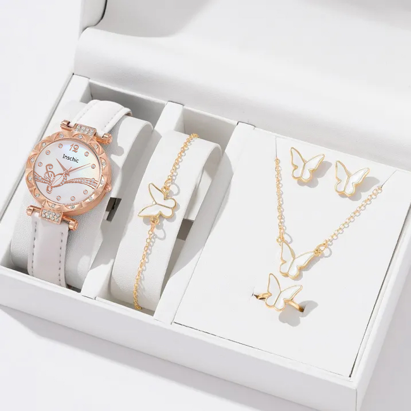 Fashion Watch Set: 6pcs Cute Elegant New Women's Watch Set with ...