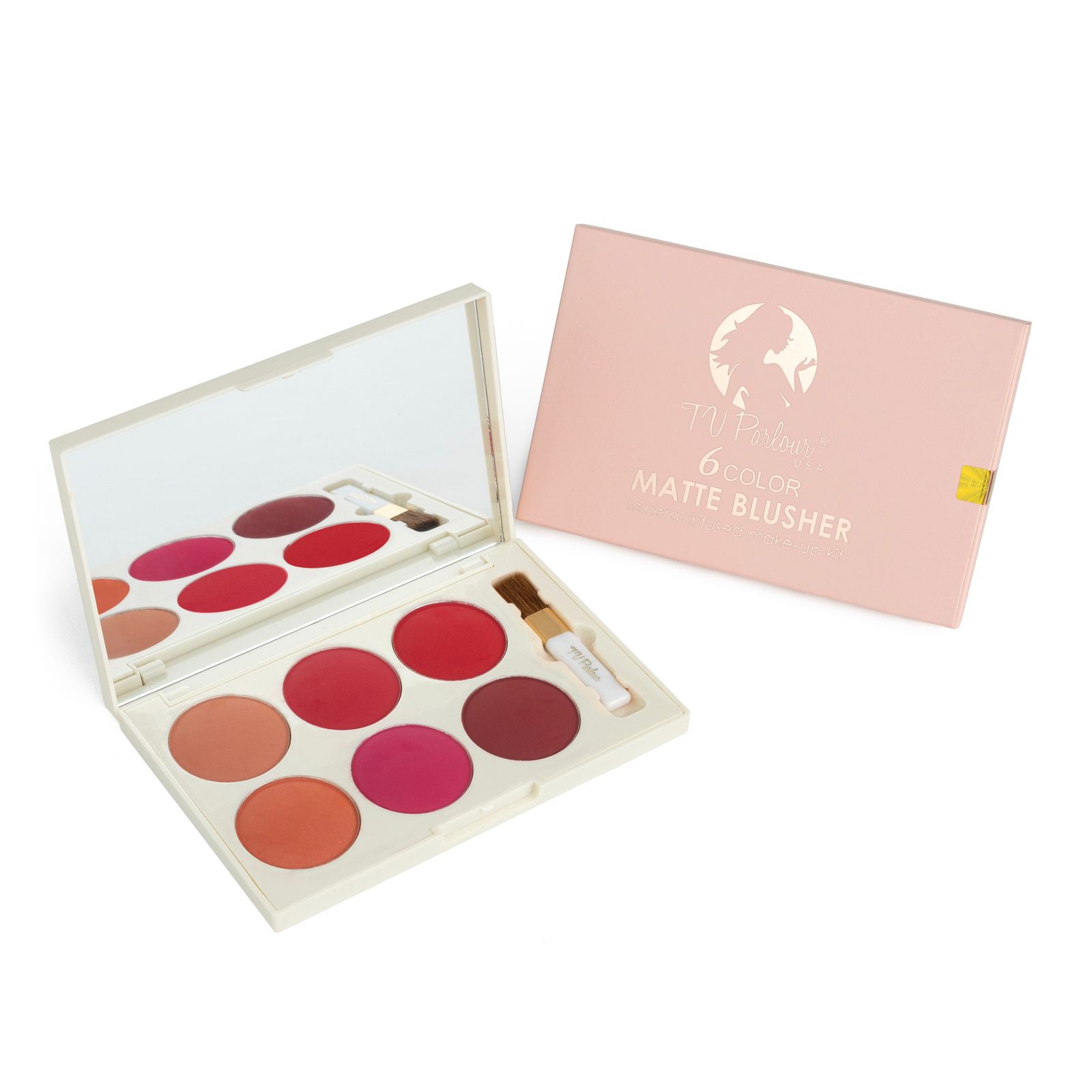 Tv Parlour Professional Blush On powder Natural Matte Blush Palette 6 ...
