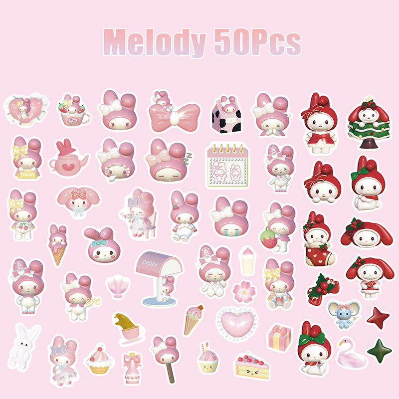 2024 50/100Pcs Cartoon Sanrio Laptop Stickers Hello Kitty Cinnamoroll ...
