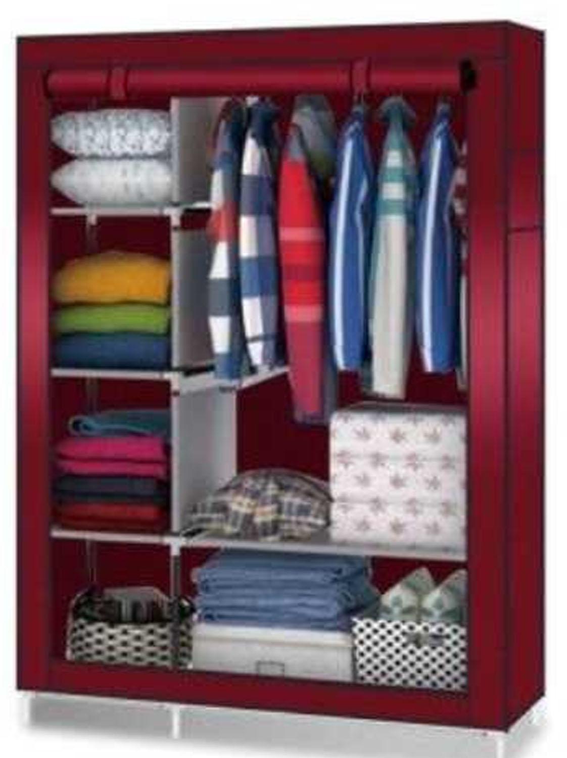 Cloth and Storage Wardrobe - Wardrobe Cupboard Foldable - Almari - 2 ...