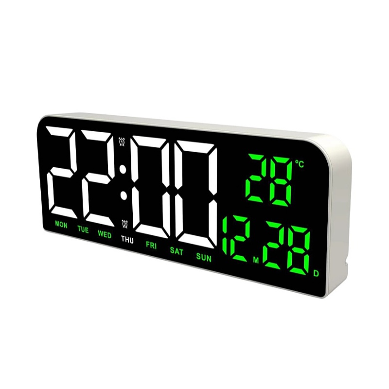 9 Inch Digital Wall Clock USB Powered Large Temperature Date Week ...