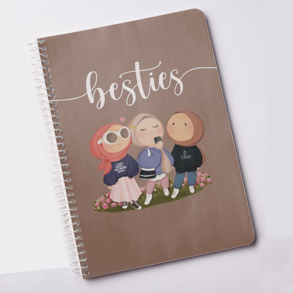 Besties Forever Notebook Cute Design Notepad For Girls Digital Printed ...