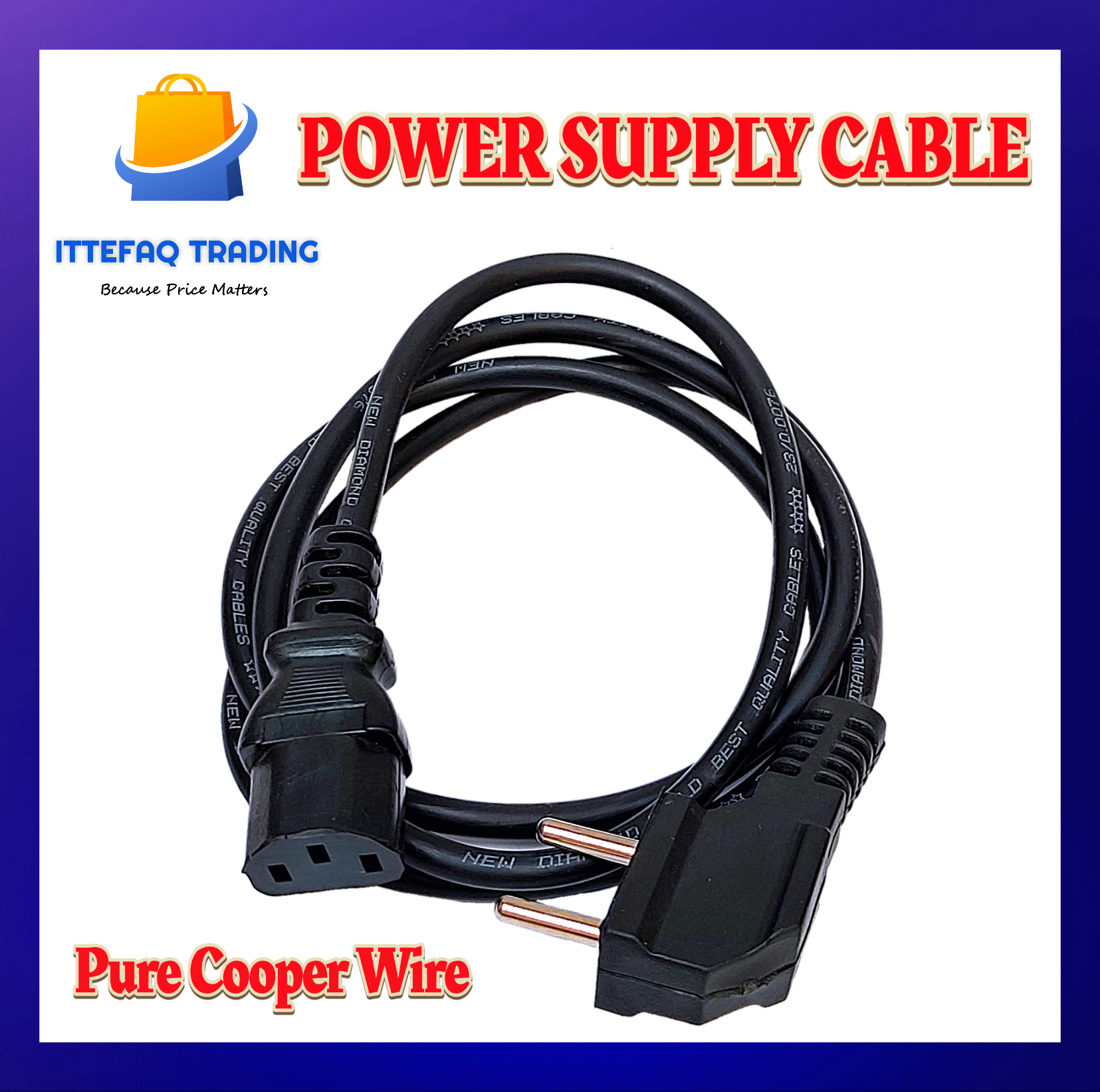 High Quality Power Cable Power Supply Cable for PC, UPS, Printer ...