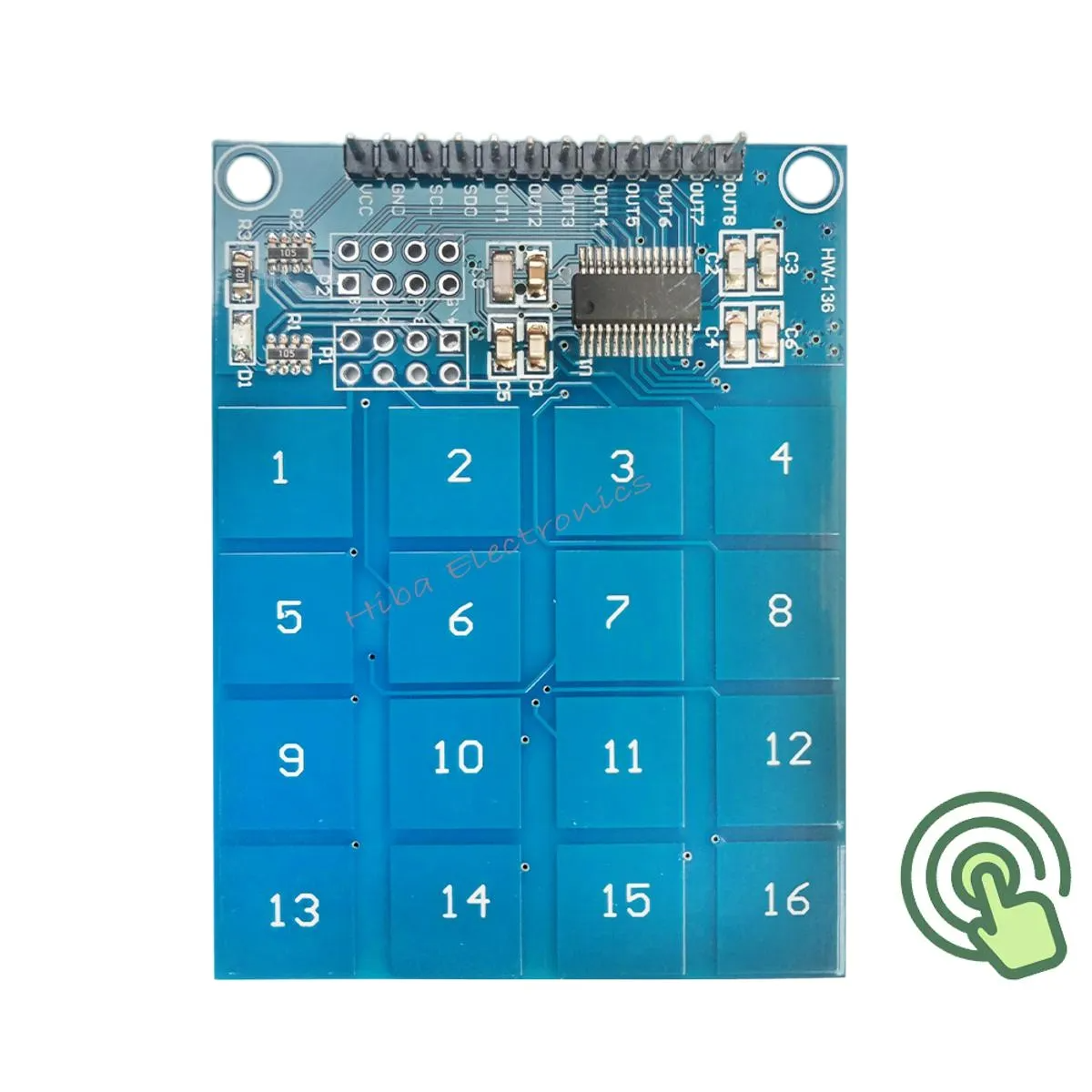TTP229 16 Key Capacitive Touch Switch 16 Way/Channel 4x4 keypad Digital Touch Sensor Module ...