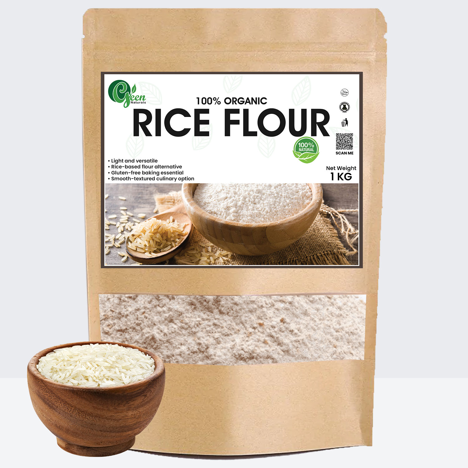 White Rice Powder / Flour / Floor | Chawal ka ata / atta / aata 1 KG ...