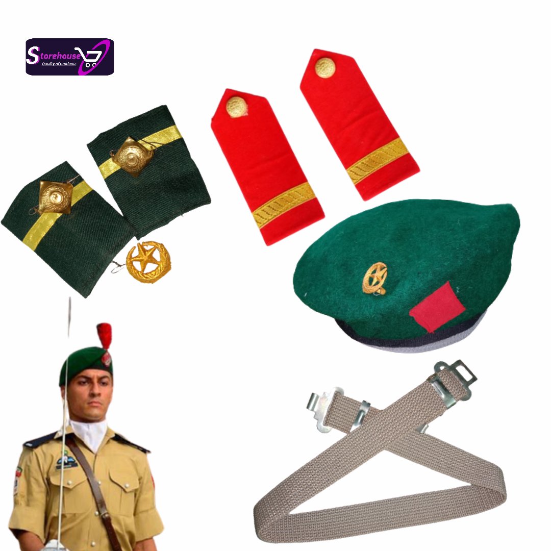 Complete Khaki School Scout Uniform with Khaki Belt, Batches and ...