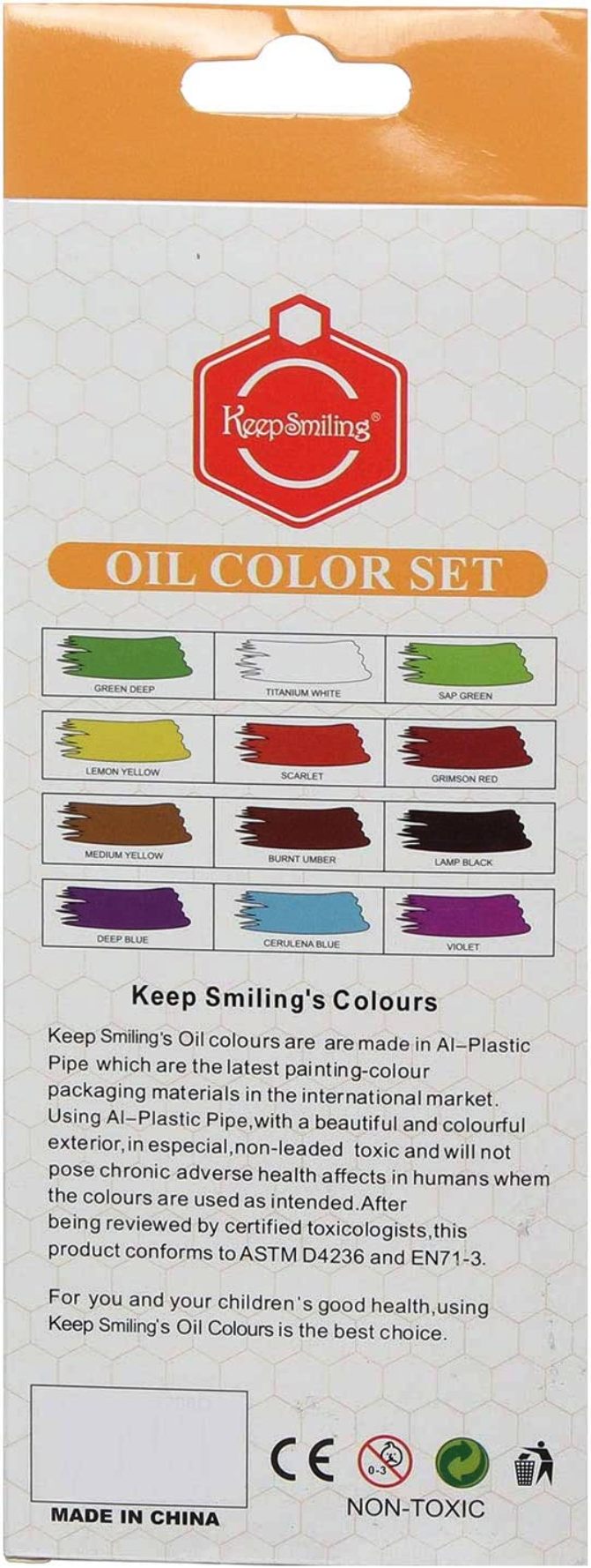 Multi Colors Keep Smilling Oil Colors , Oil Paints Set 12 Pieces in ...