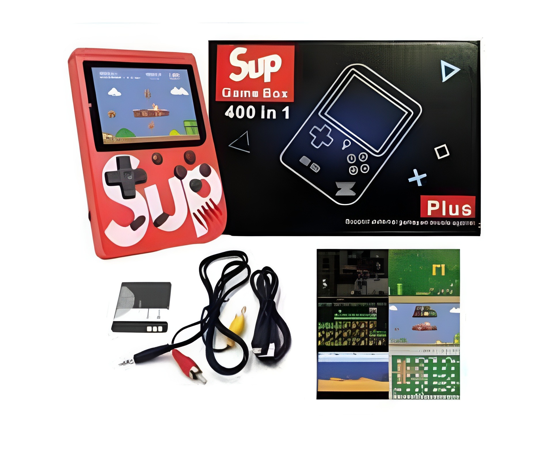 Sup Game Box 400 In 1 Mini Portable Game 3 Inches Large Screen ...