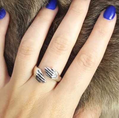 Hug Ring New Hug Ring For Girls Couple Love Hugging Hand Stackable Ring ...