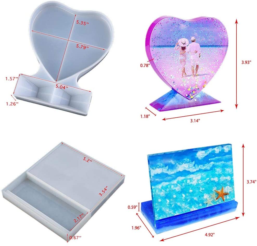Epoxy Photo Frame , Rectangle & Heart Shape for Resin Casting | Daraz.pk