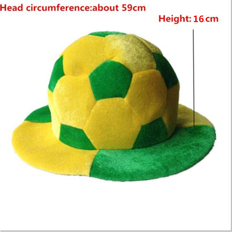 Carnival Party Boy Football Soccer Fans Cap Funny Hat White Black ...