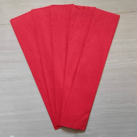 Red Color Crepe Paper Sheets | Daraz.pk