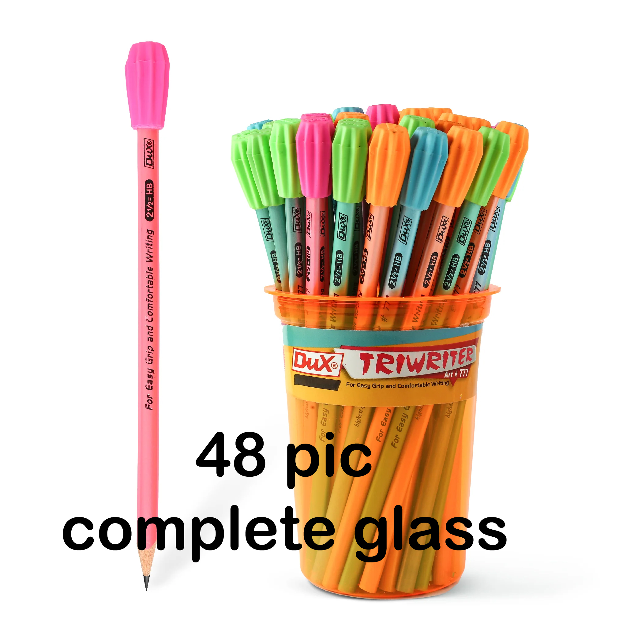 Dux Tri-Writer Pencil 777 with big eraser school pencil orignal pencil ...