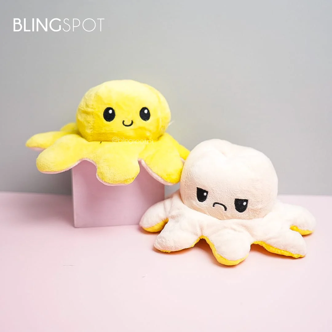 Reversible Octopus 2 in 1 Happy and Sad face Plush toy | Daraz.pk