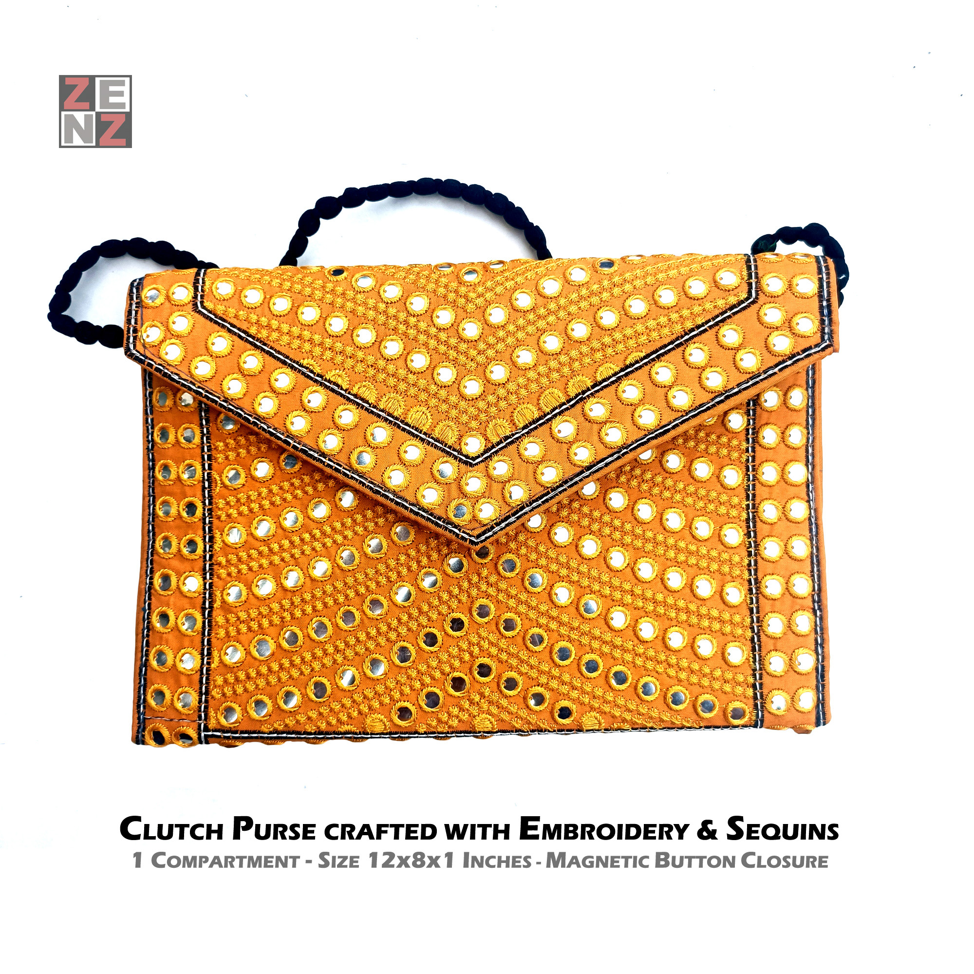 ZENZ Pakistani Traditional Sindhi Embroidery Hand Made Bag Purse Clutch ...